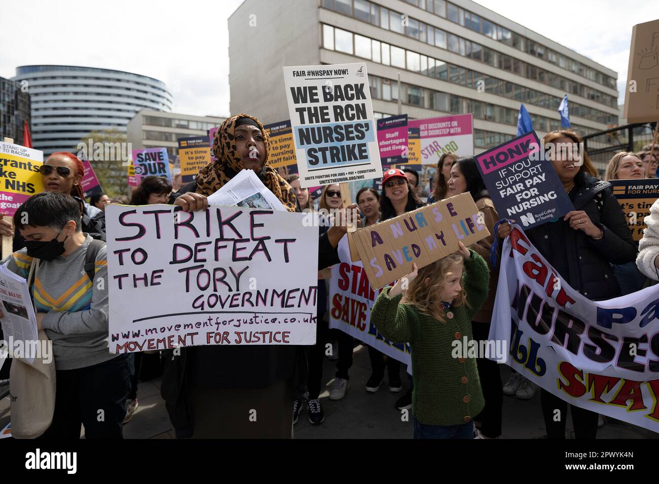 London, UK. 01st May, 2023. Nurses from the Royal College Nursing (RCN ...