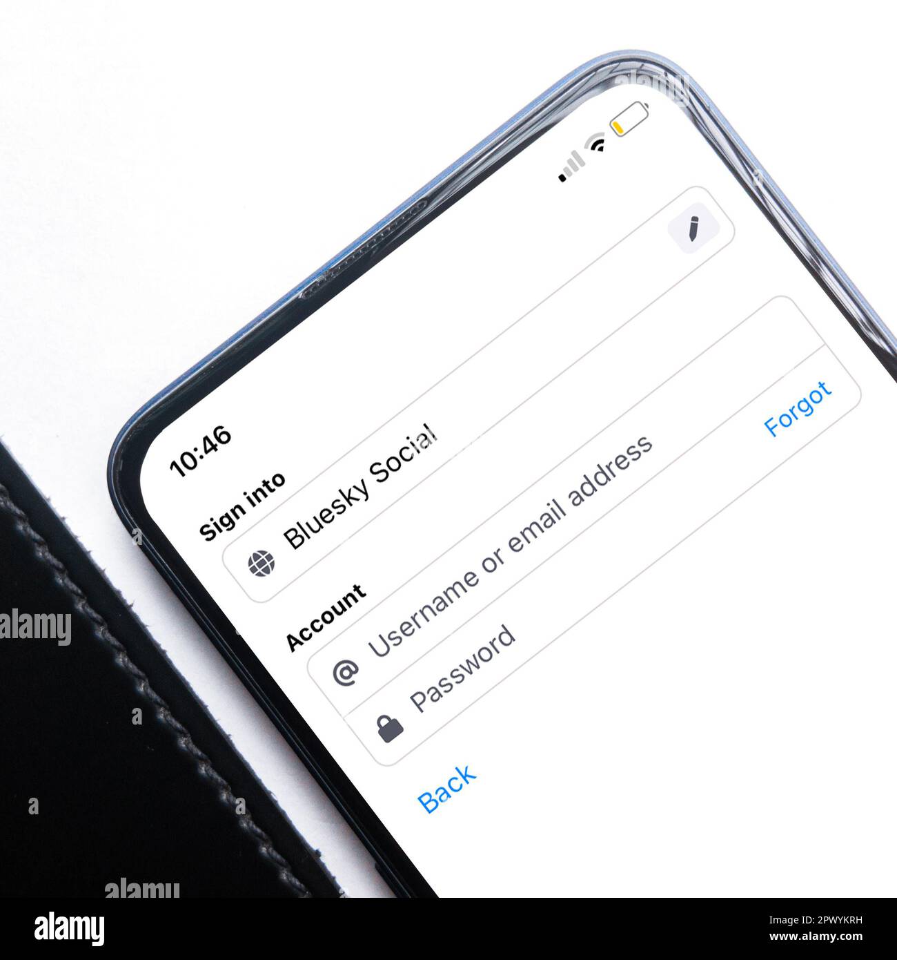 Blusky social network app login and signup Stock Photo - Alamy