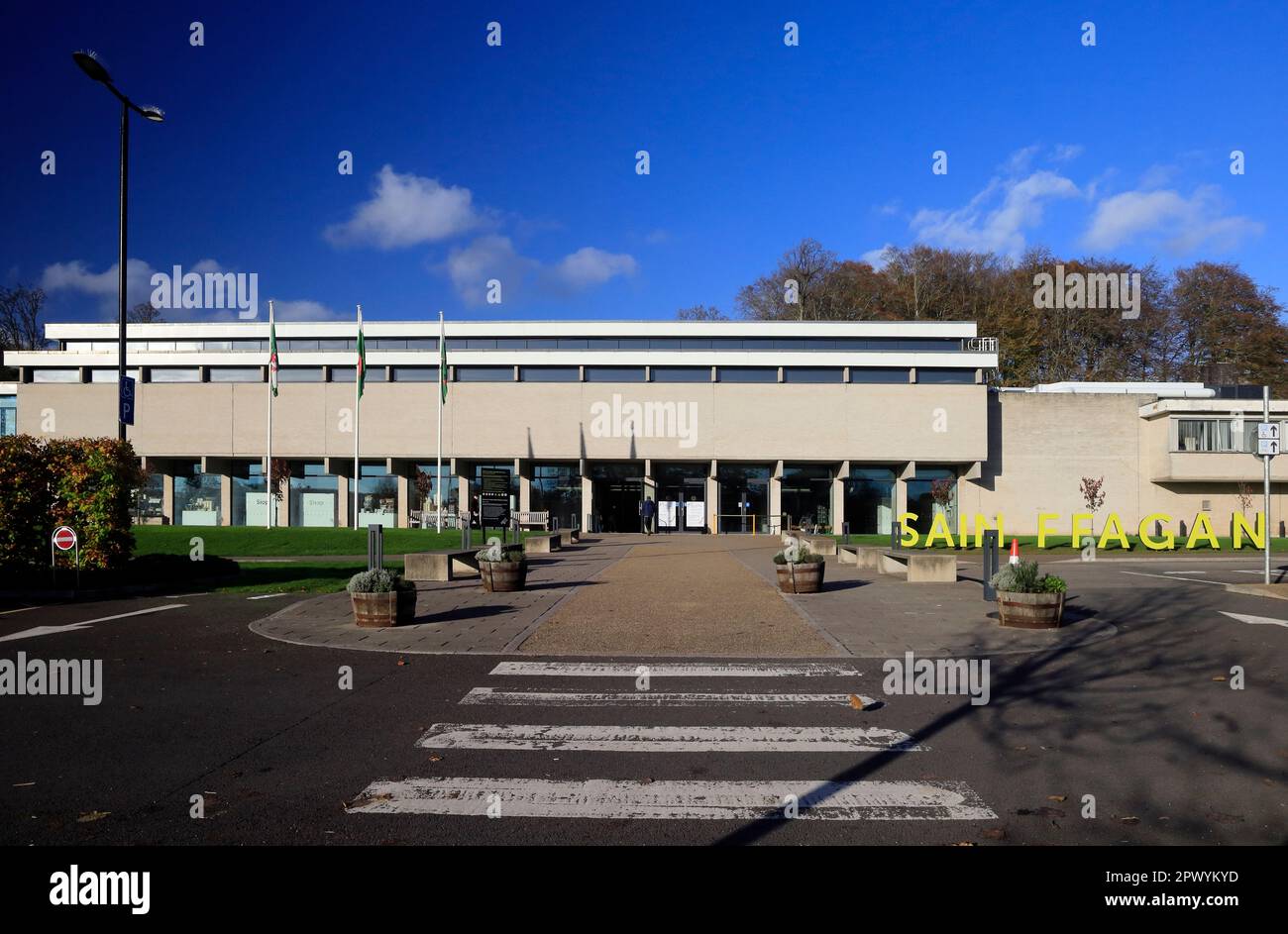 St Fagans National Museum of History Main entrance and sign Cardiff ...