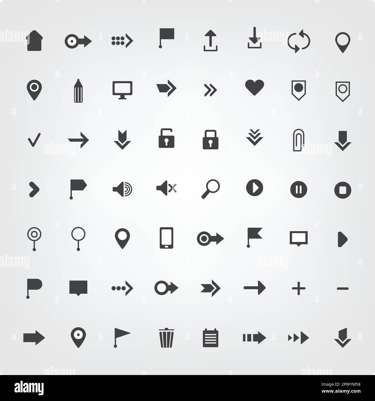 vector set of web universal icons isolated Stock Vector Image & Art - Alamy