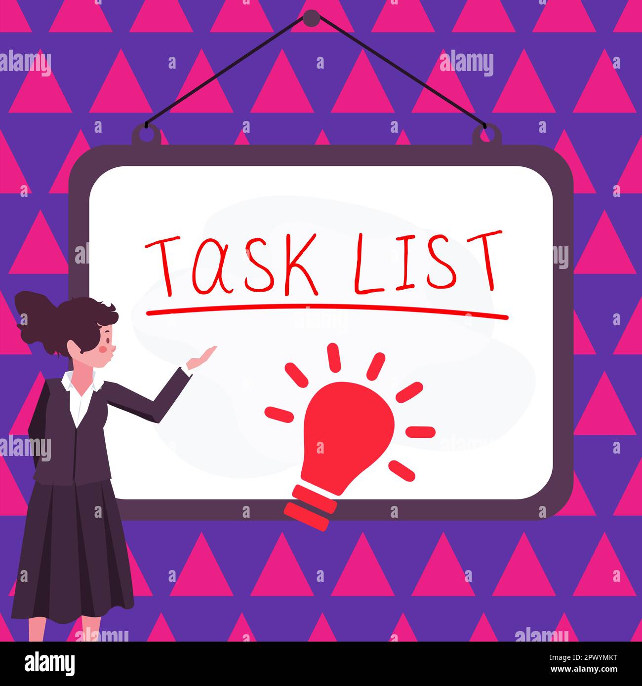 Conceptual caption Task List, Business overview Planification reminder ...