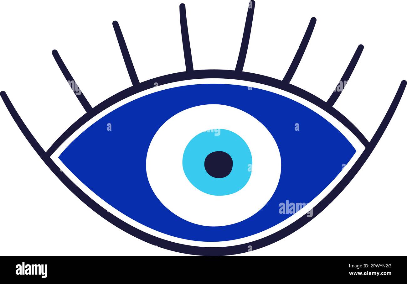 Evil eye talisman icon. Turkish or greek eye symbol. Greece ethnic ...