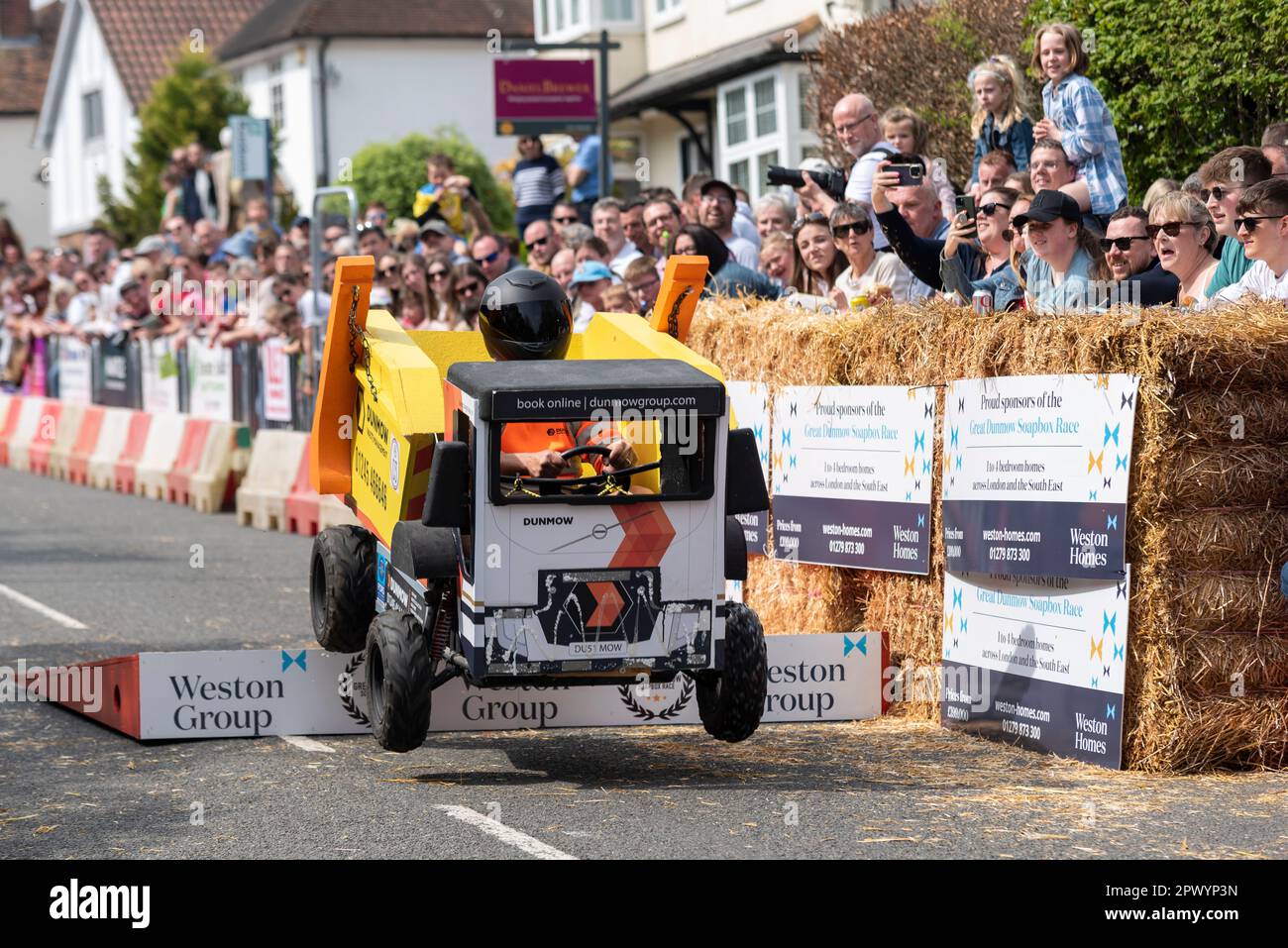 Dunmow Group team cart competing in the Great Dunmow soapbox race 2023 ...
