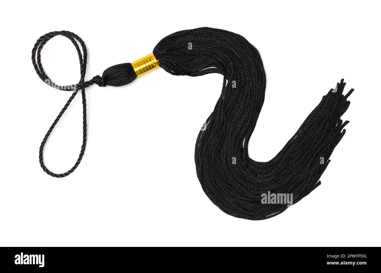 Black Graduation Tassel Cut Out on White Stock Photo - Alamy