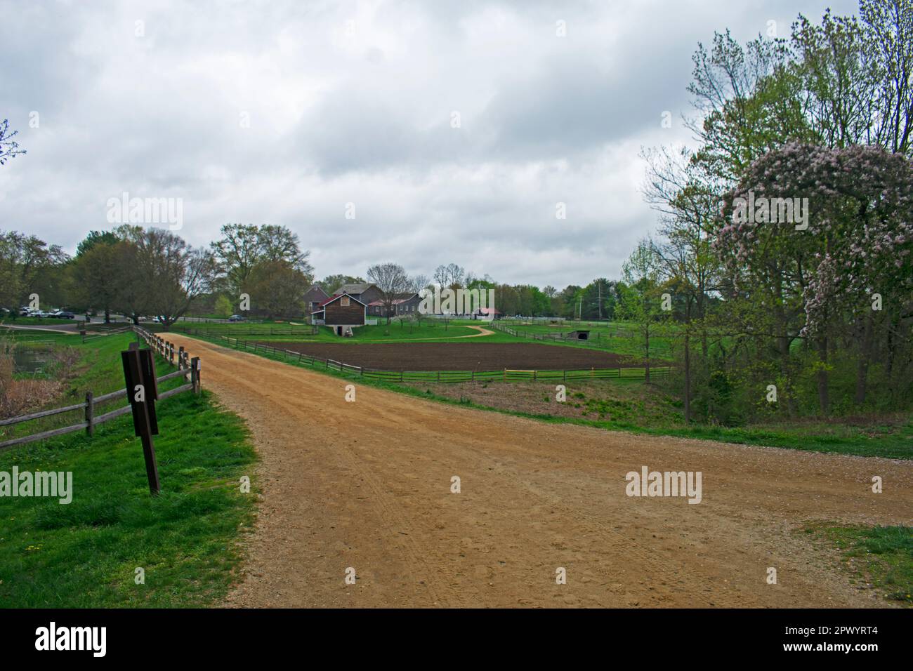View of Historic Longstreet Farm from nature trail at Holmdel Park, New ...