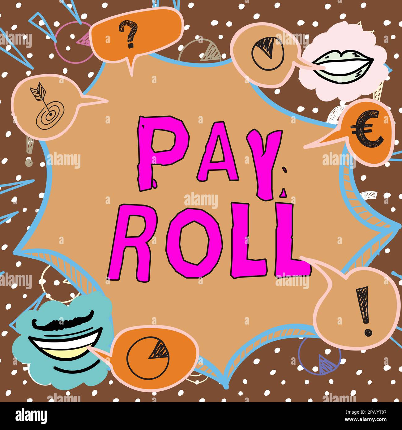 Handwriting text Pay Roll, Business idea Amount of wages and salaries ...