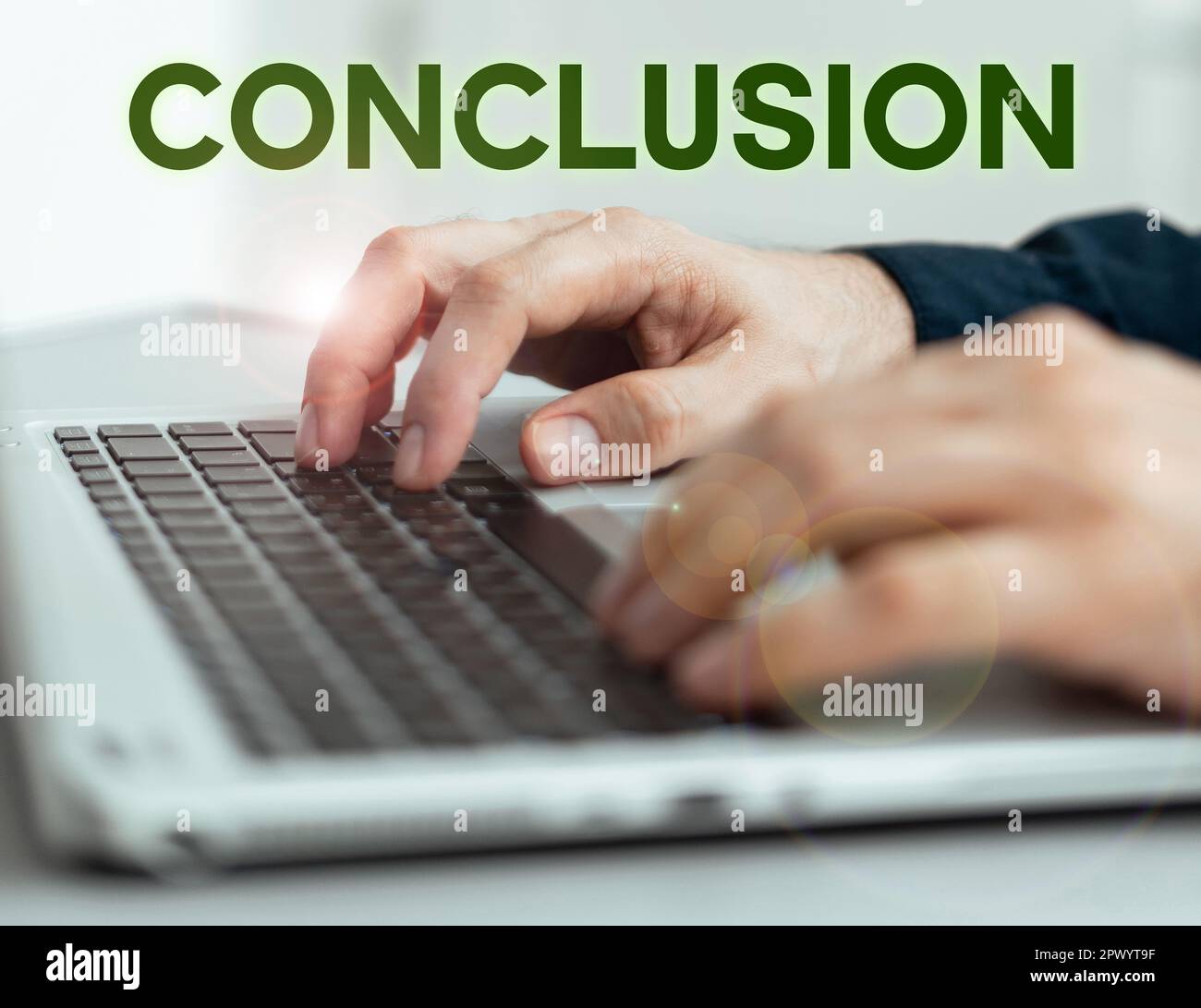 Text caption presenting Conclusion, Conceptual photo Results analysis ...