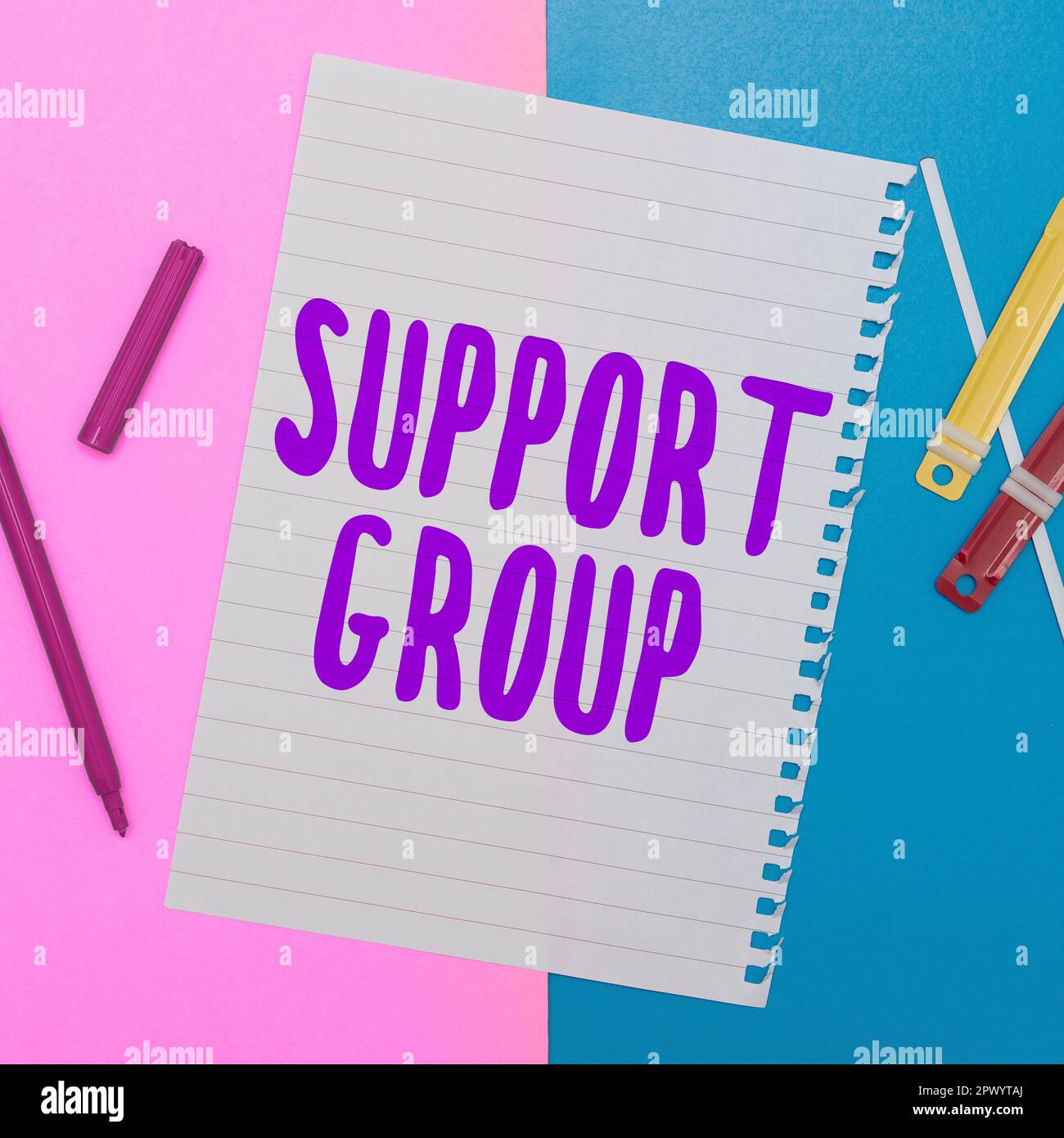 Sign displaying Support Group, Word for number of people involved in ...