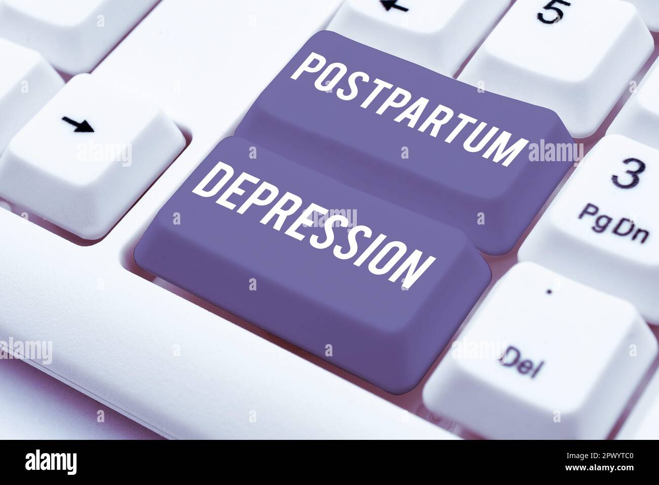 Text sign showing Postpartum Depression, Word Written on a mood ...