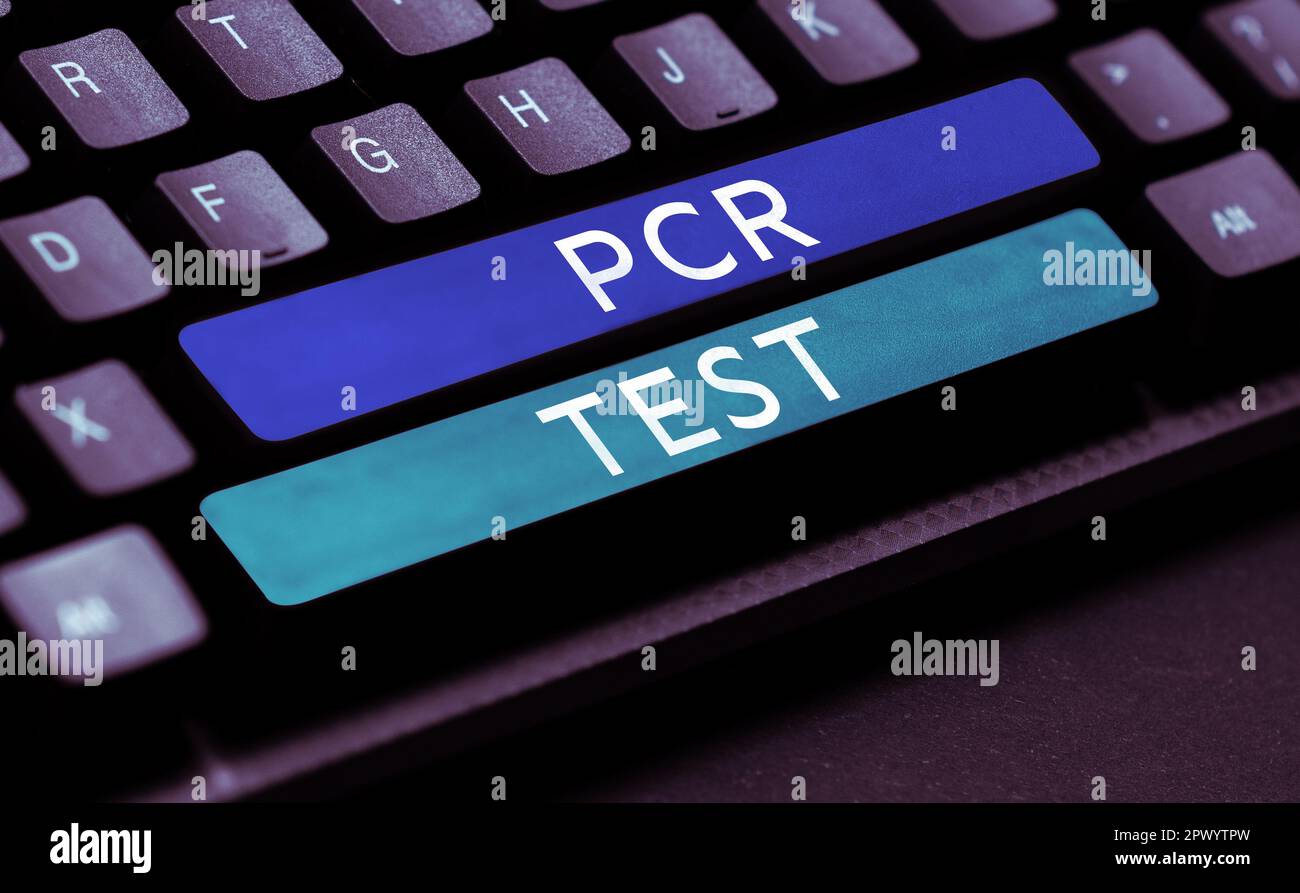 Text sign showing Pcr Test, Internet Concept qualitative detection of ...