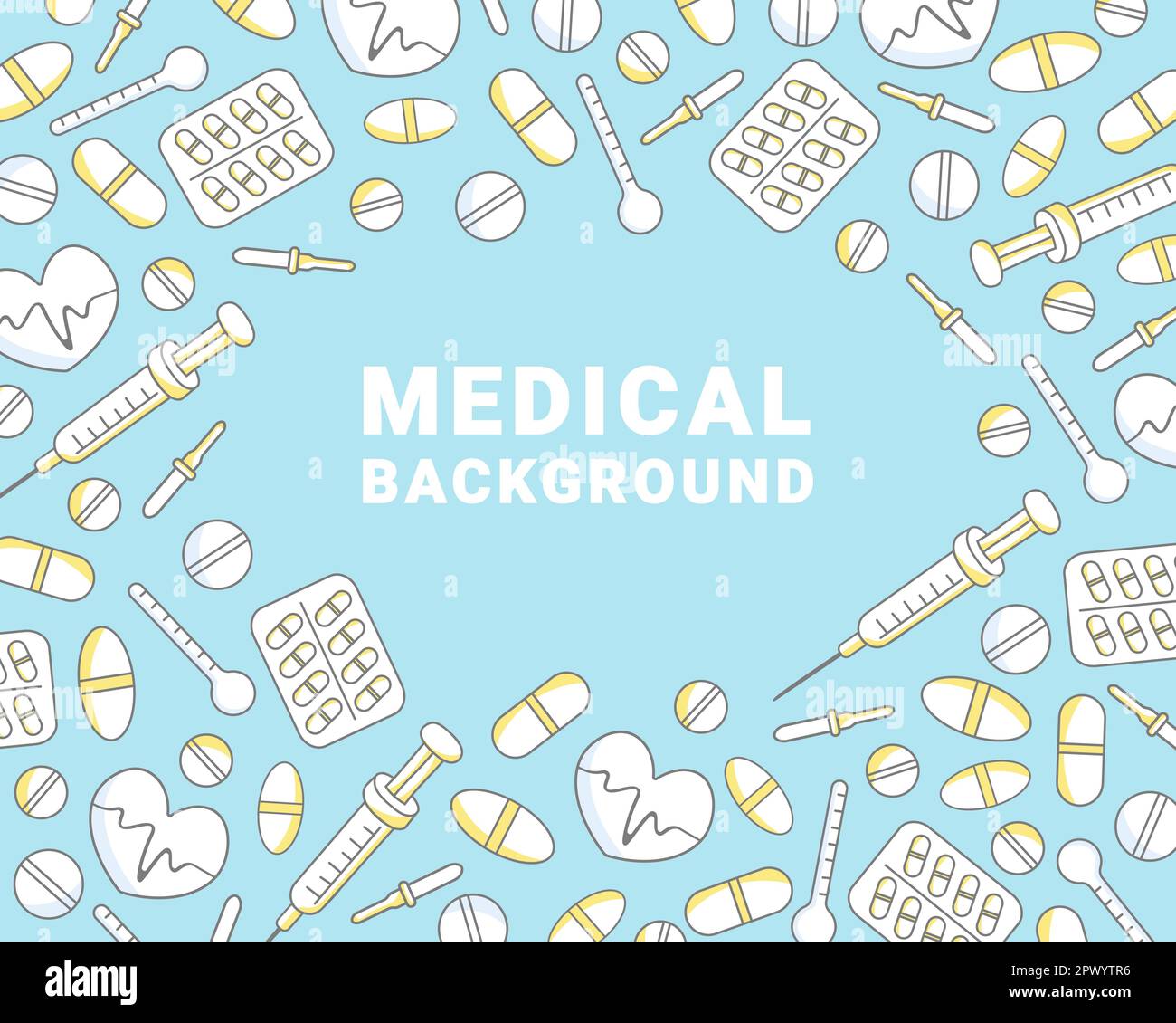 medical background with traditional medicine elements in illustration ...