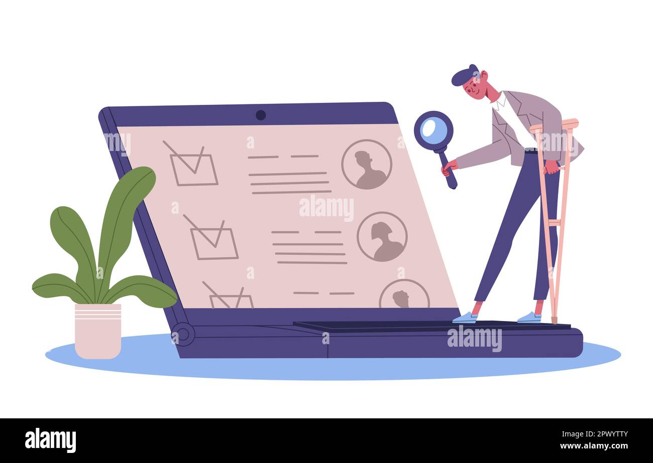 Hr manager holding hiring Stock Vector Images - Alamy