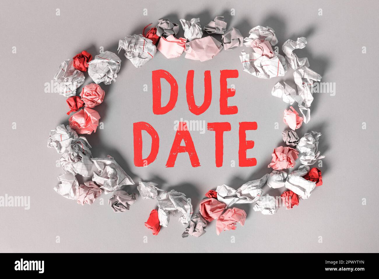 Text showing inspiration Due Date, Concept meaning The date when ...