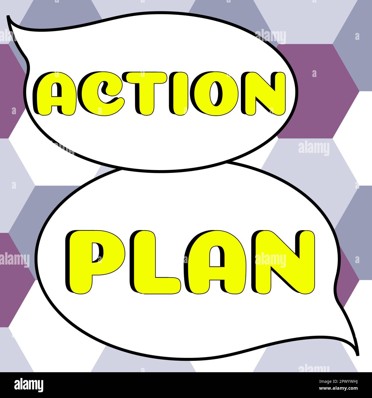 Text caption presenting Action Plan, Business concept list of things or ...