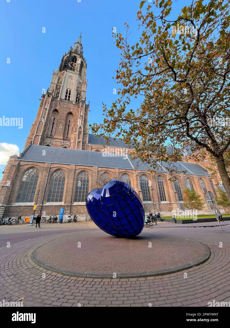 Delft, The Netherlands - October 15, 2021: The New Church of Delft or ...