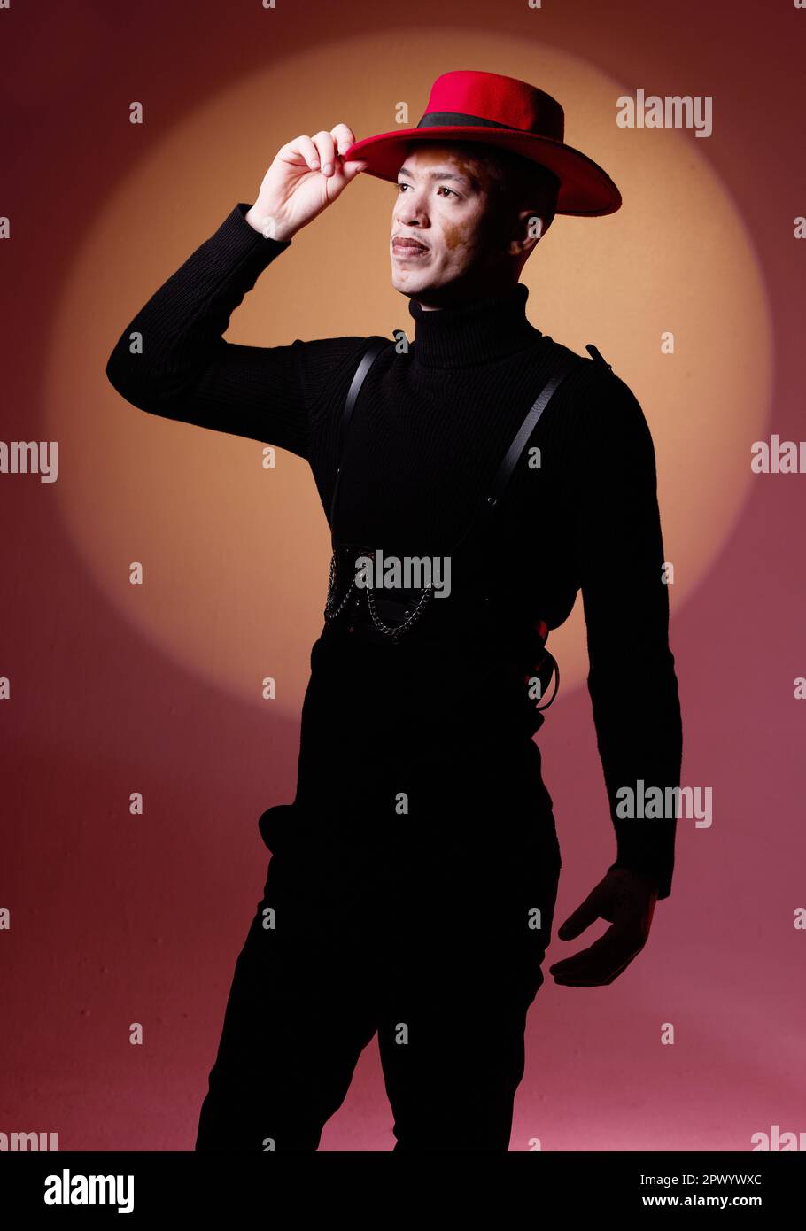 Vitiligo male model hi-res stock photography and images - Alamy