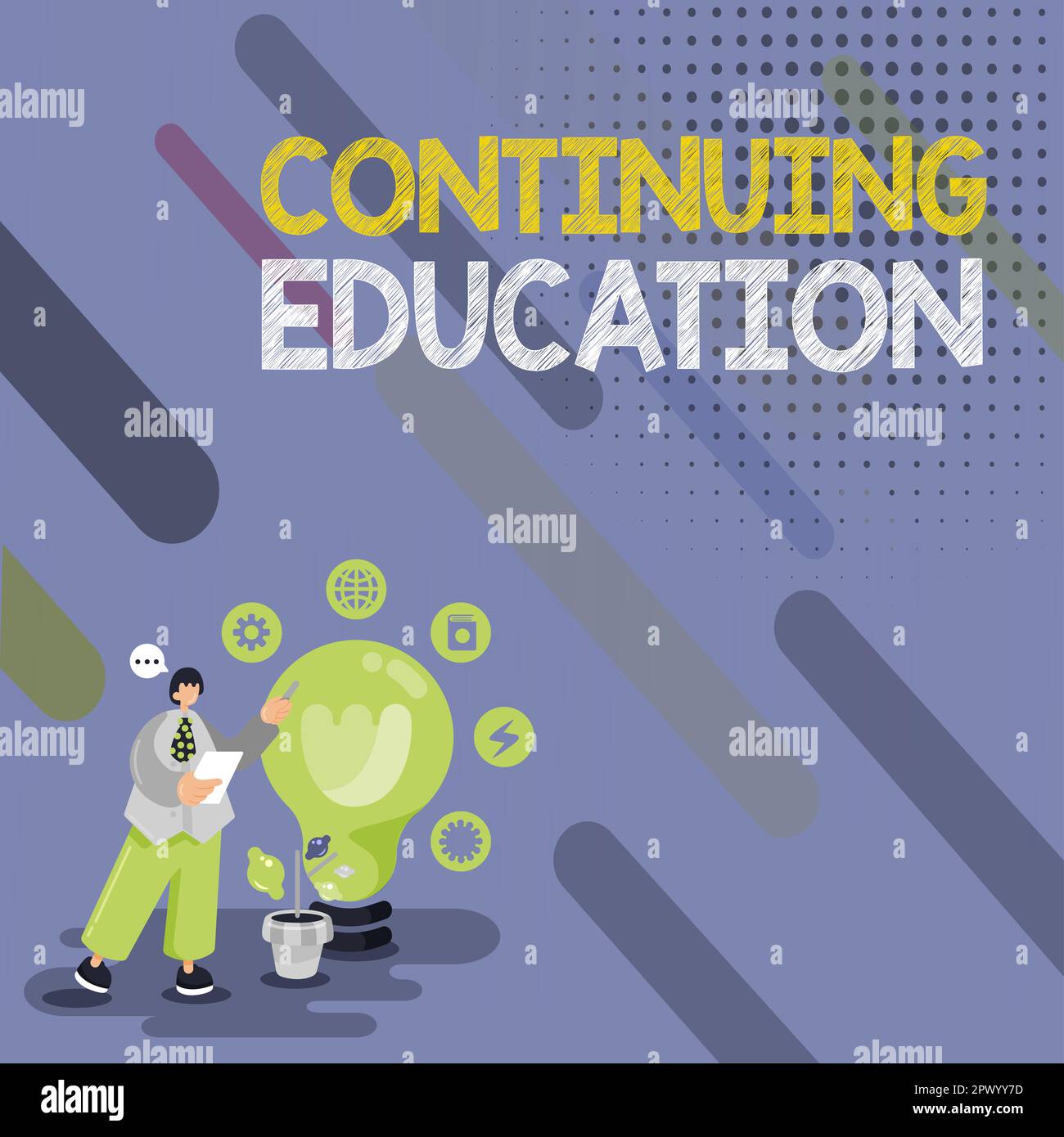 Handwriting text Continuing Education, Business idea Continued Learning ...