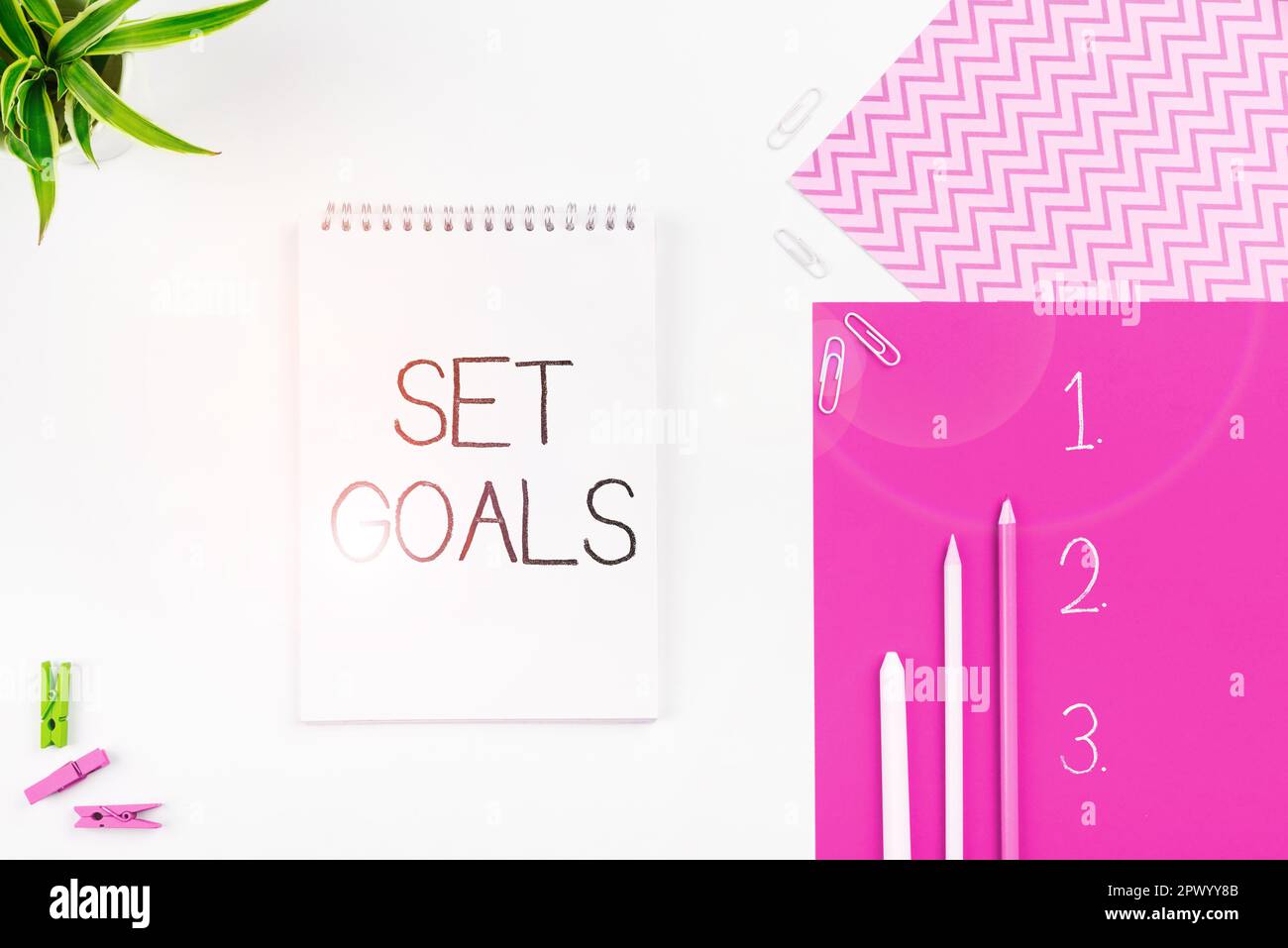 Hand writing sign Set Goals, Word Written on Defining or achieving ...
