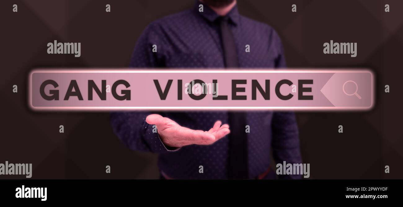 Conceptual display Gang Violence, Conceptual photo infringement of the ...