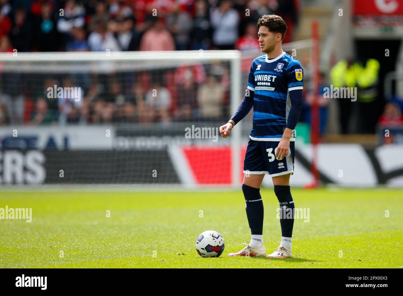 Hayden Hackney #30 of Middlesbrough during the Sky Bet Championship ...
