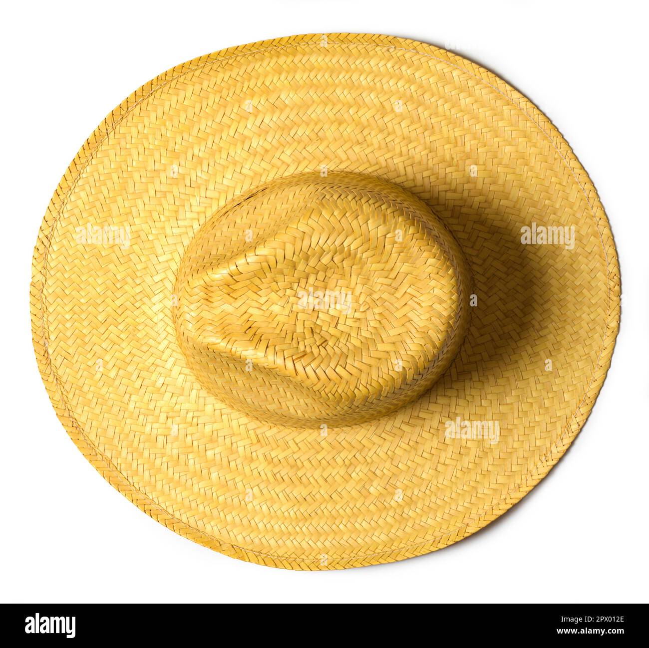 Top View of Staw Cowboy Hat Cut Out Stock Photo - Alamy