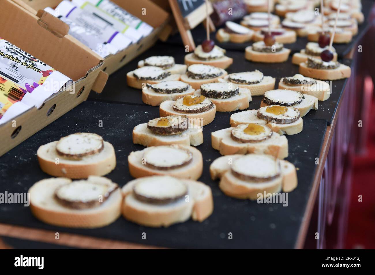 A cheese stand during the XXXVI Trujillo National Cheese Fair at the ...