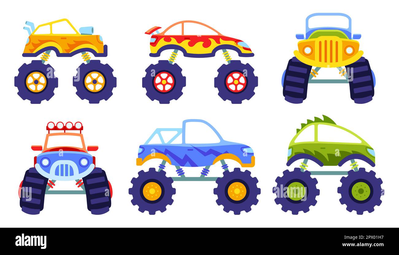 Monster truck side view Stock Vector Images - Alamy