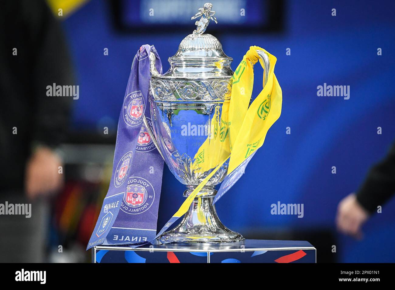 Saint-Denis, France, France. 29th Apr, 2023. Illustration of the trophy ...