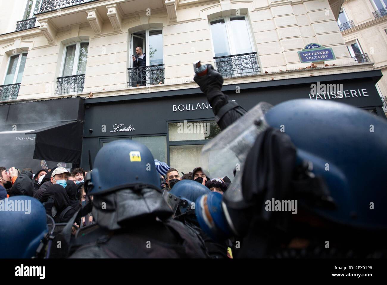1st May 20233Demonstrators and French Police clash during the Mayday ...