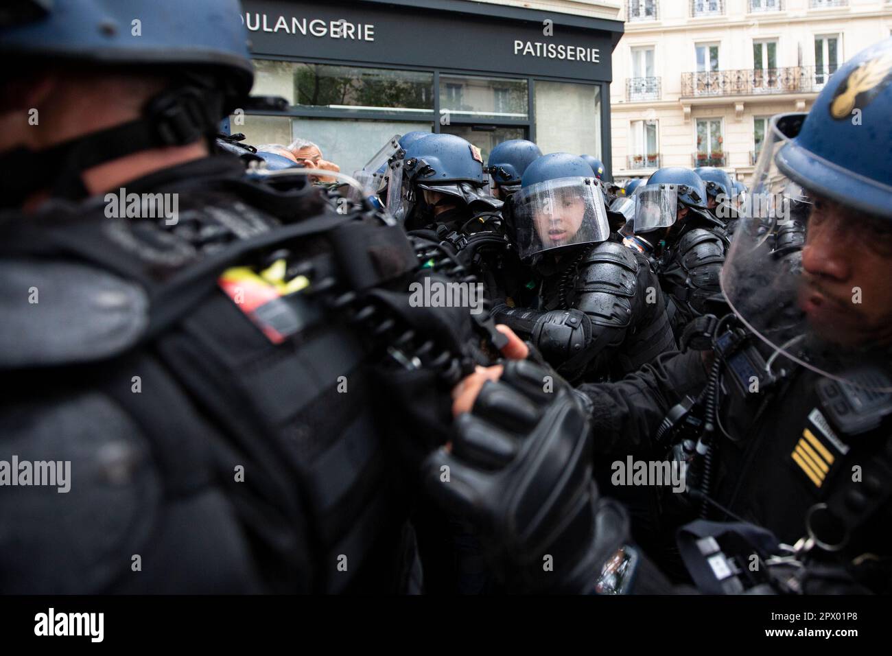 1st May 2023 Demonstrators and French Police clash during the Mayday ...