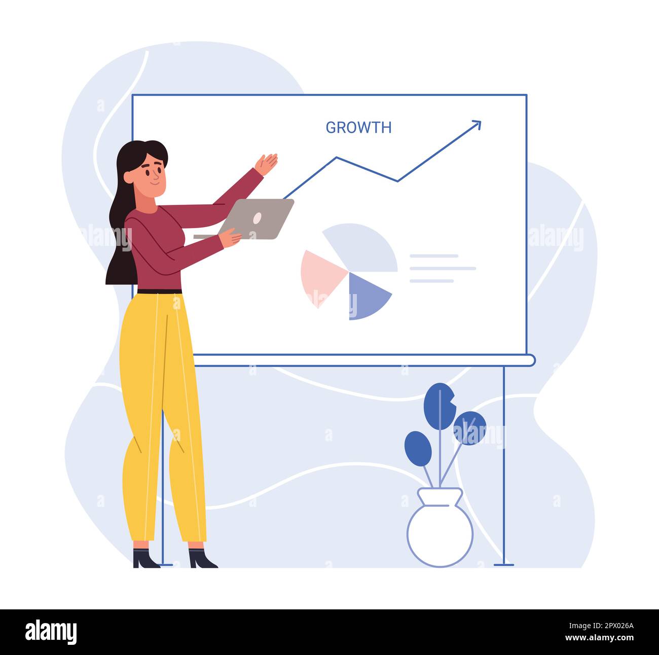 Business chart presentation, development marketing diagram growth ...