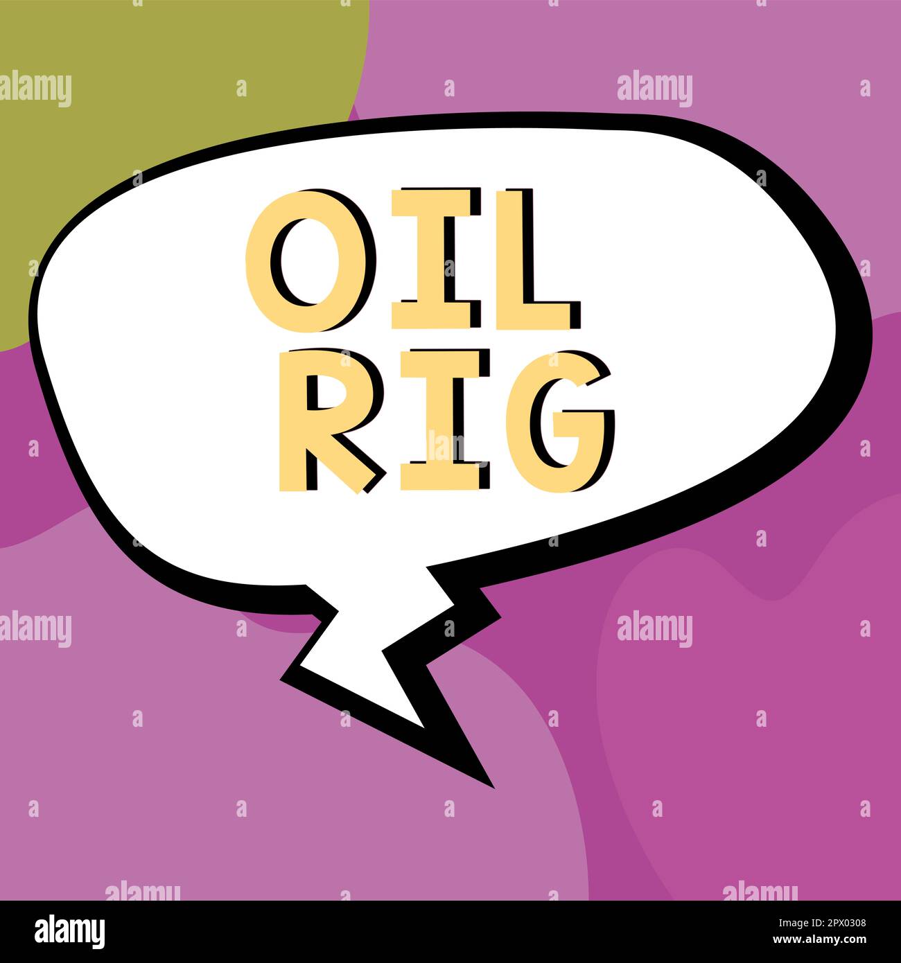 Hand writing sign Oil Rig, Business showcase large structure with ...