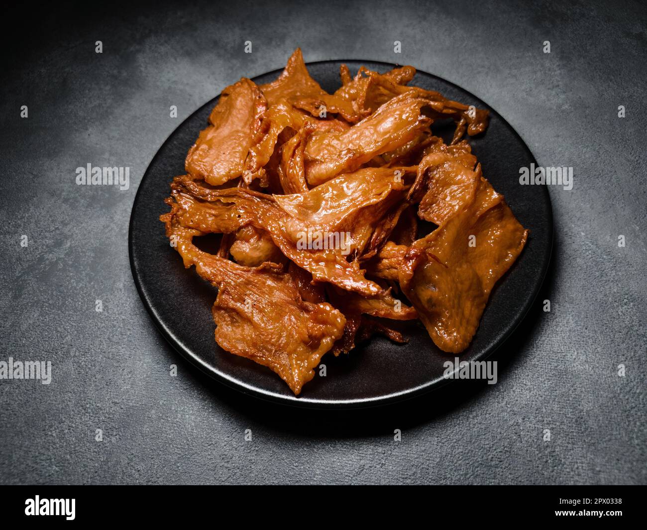 Crispy and Crunchy Beer Companion Fried Chicken Skin Stock Photo - Alamy