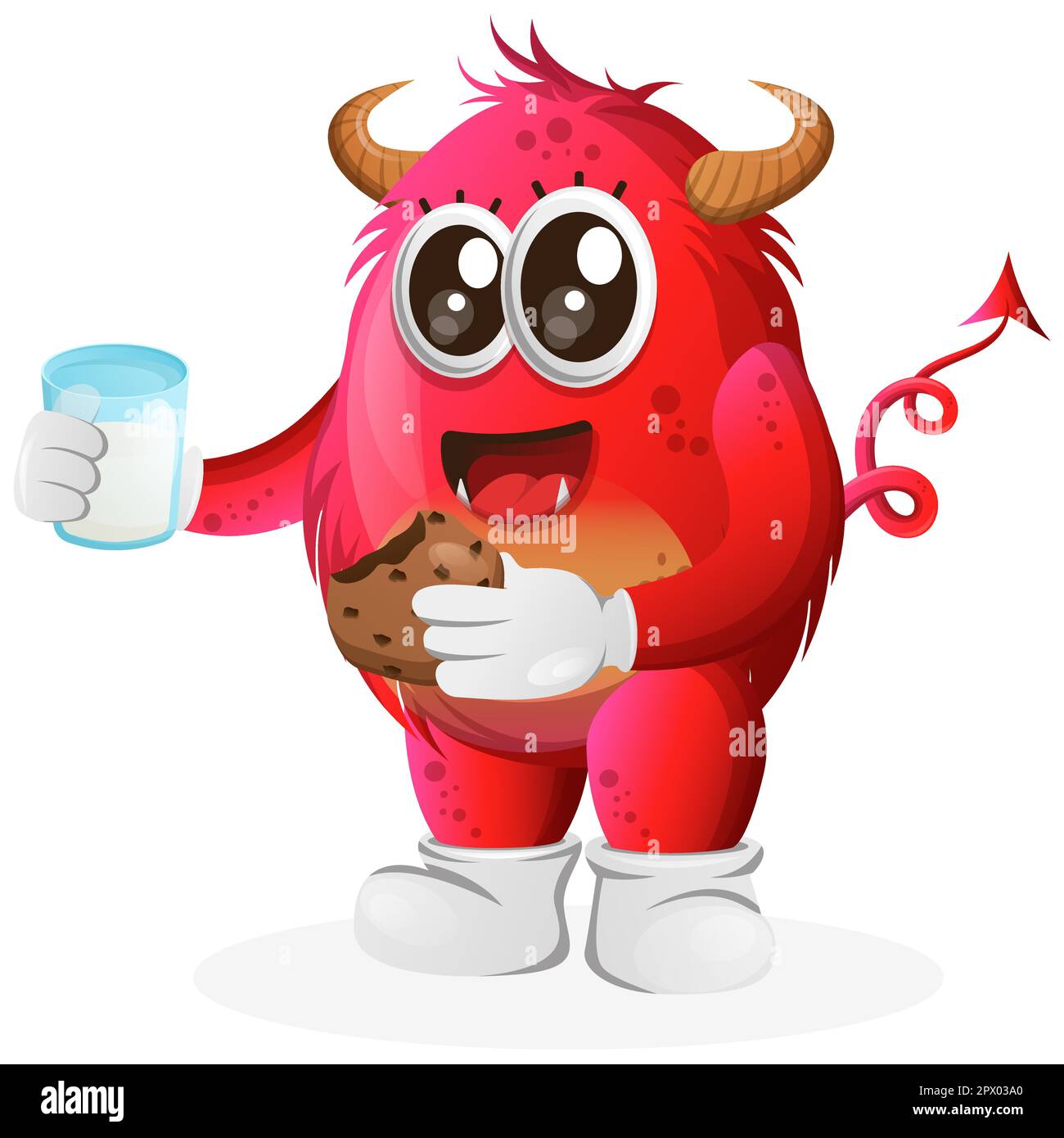Kids drink milk cartoon Cut Out Stock Images & Pictures - Alamy