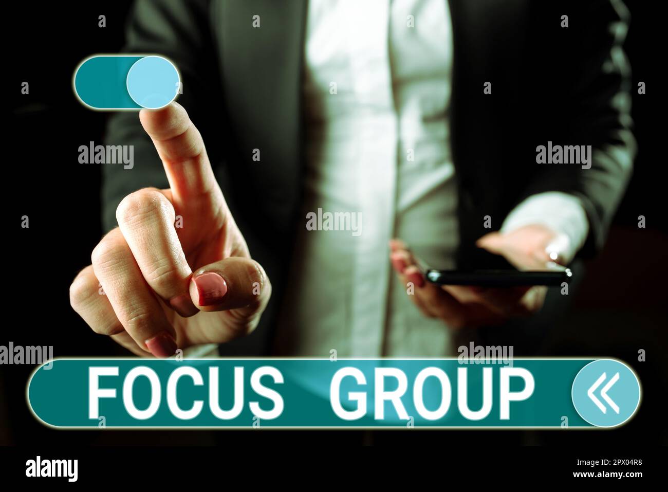 Sign displaying Focus Group, Internet Concept group of people ...