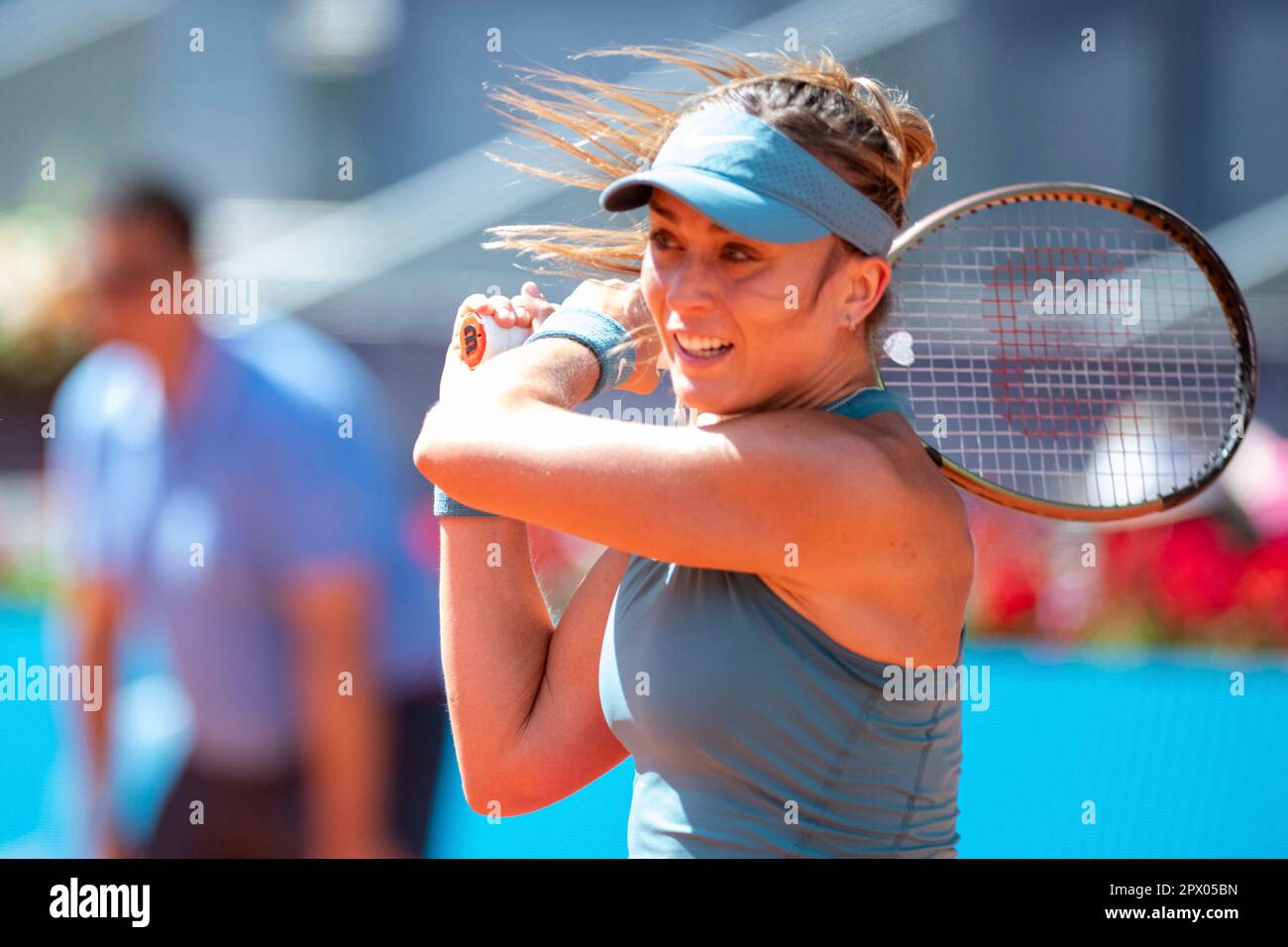 Paula Badosa in her match against María Sákkari at the Mutua Madrid ...