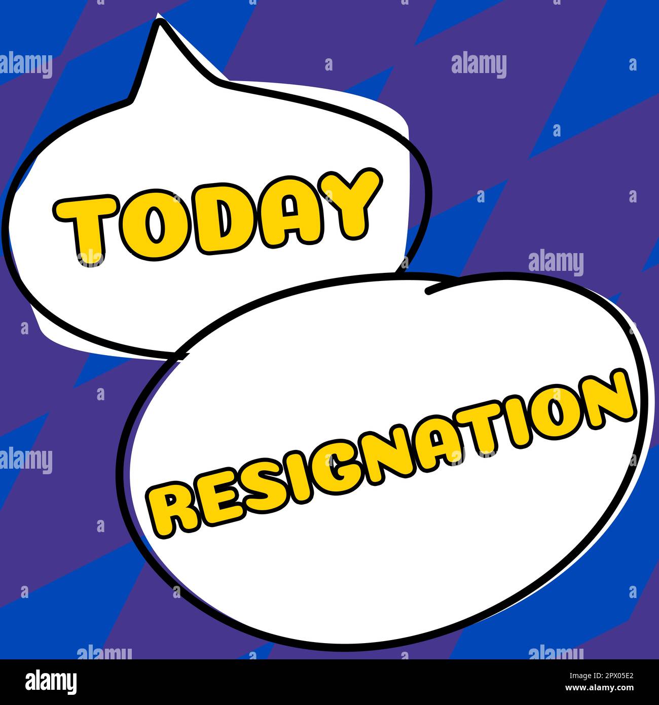 Text caption presenting Resignation, Business concept act of giving up ...