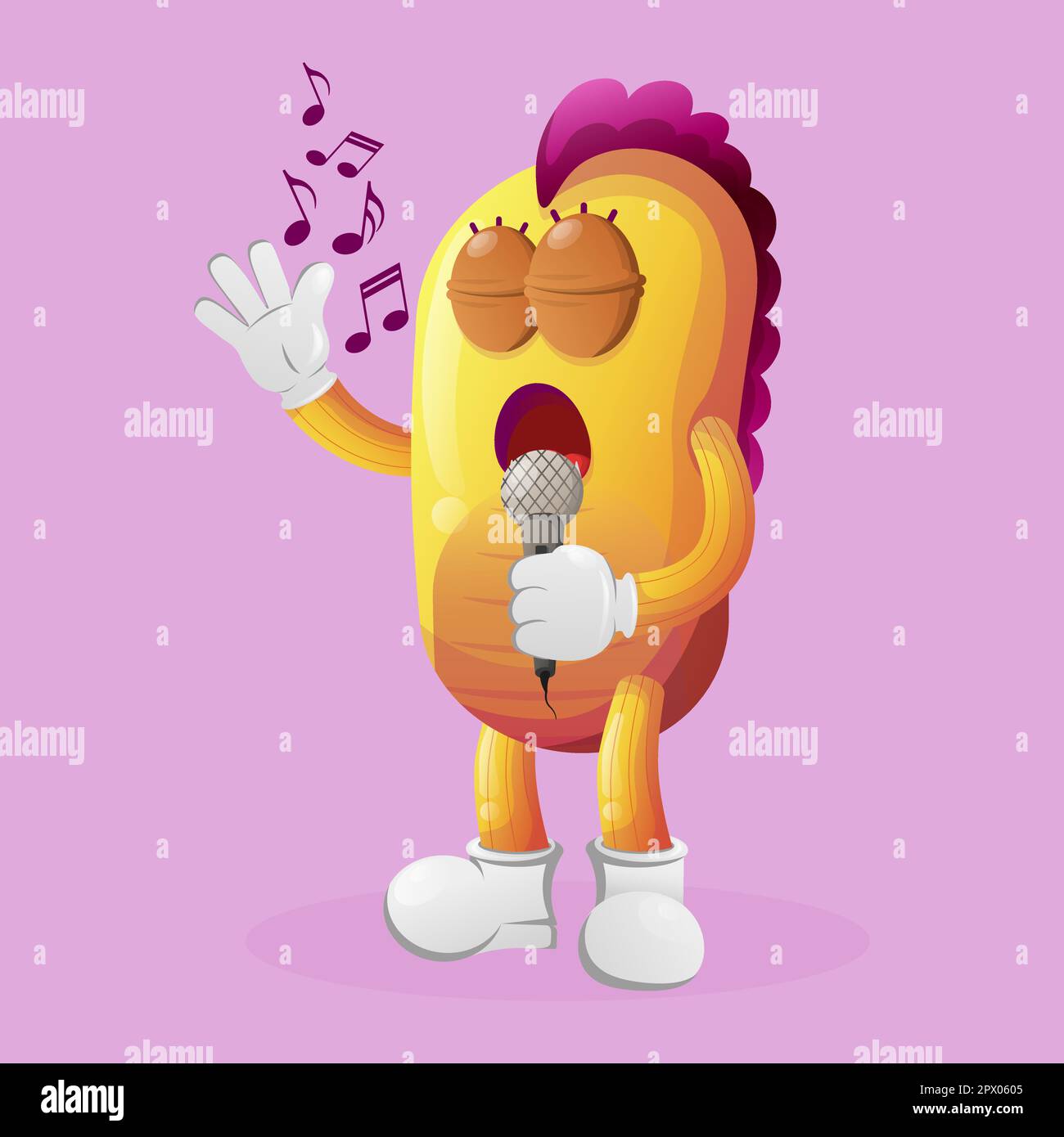 Child singing microphone Stock Vector Images - Alamy