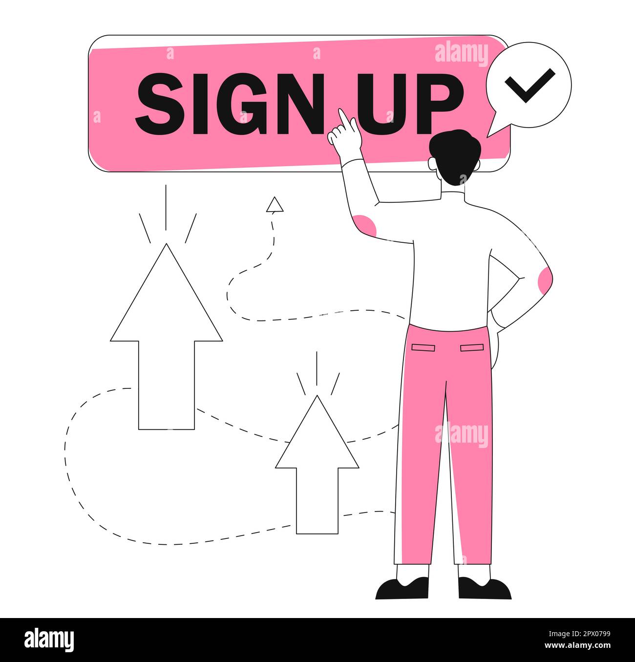 Man sign up password Stock Vector Images - Alamy