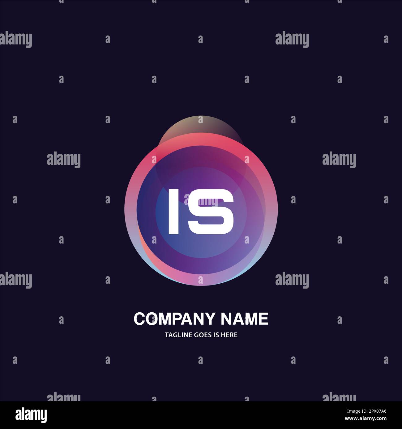 initial logo With Colorful Circle template vector Stock Vector Image ...