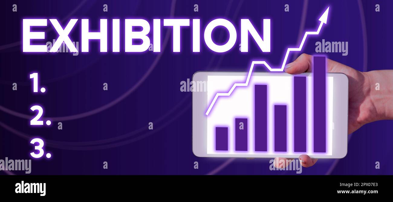 Conceptual caption Exhibition, Business overview and act of exposing ... Conceptual caption Exhibition, Business overview and act of exposing ...