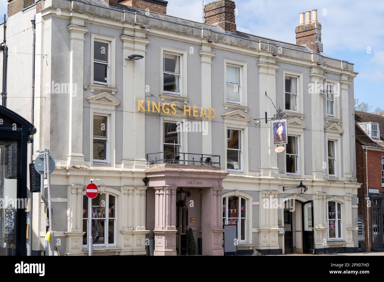 Wimborne, United Kingdom - May 1st 2023: Wimborne Minster Town Center ...