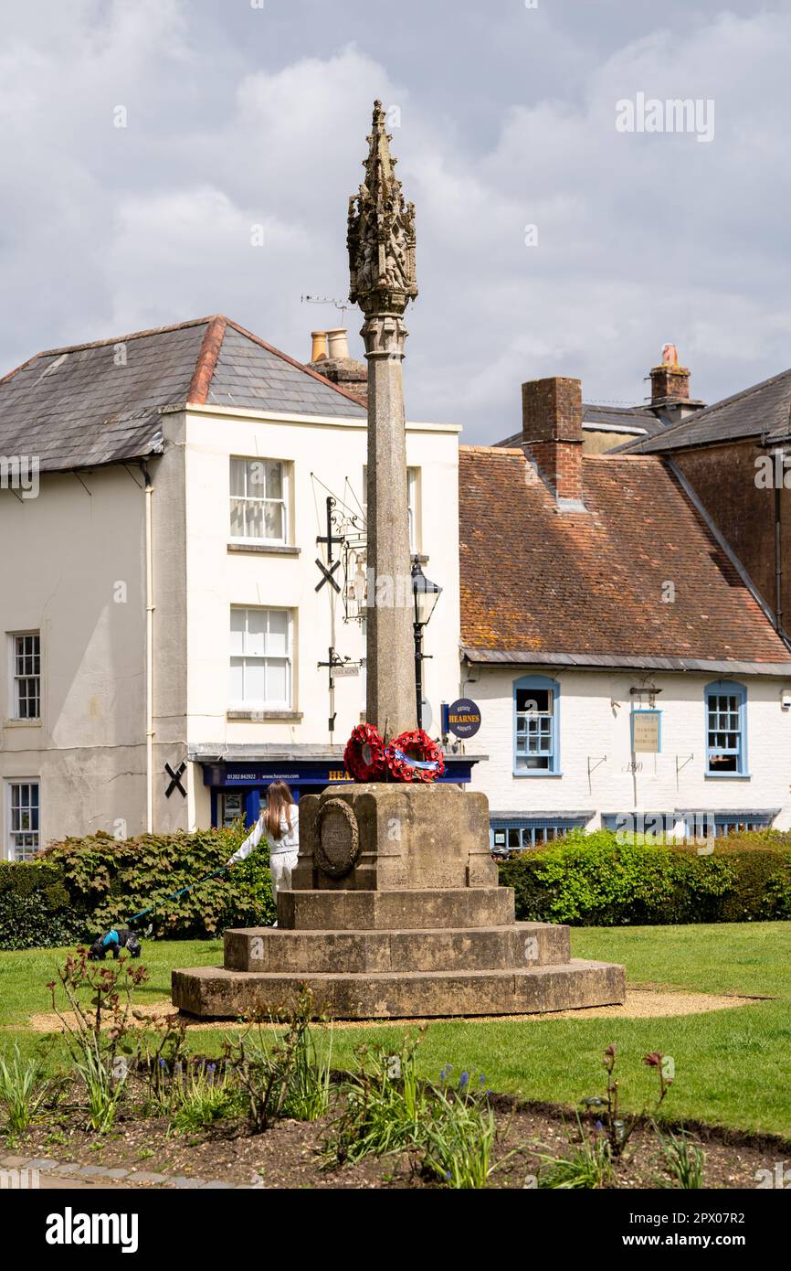Wimborne, United Kingdom - May 1st 2023: Wimborne Minster Town Center ...