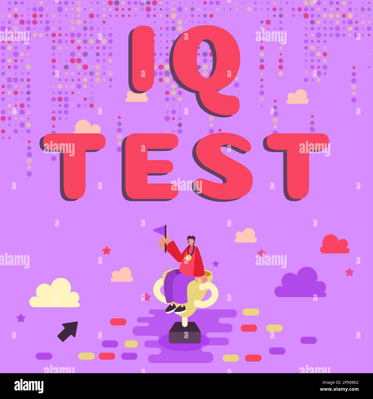 Conceptual caption Iq Test, Business idea attempt to measure your ...
