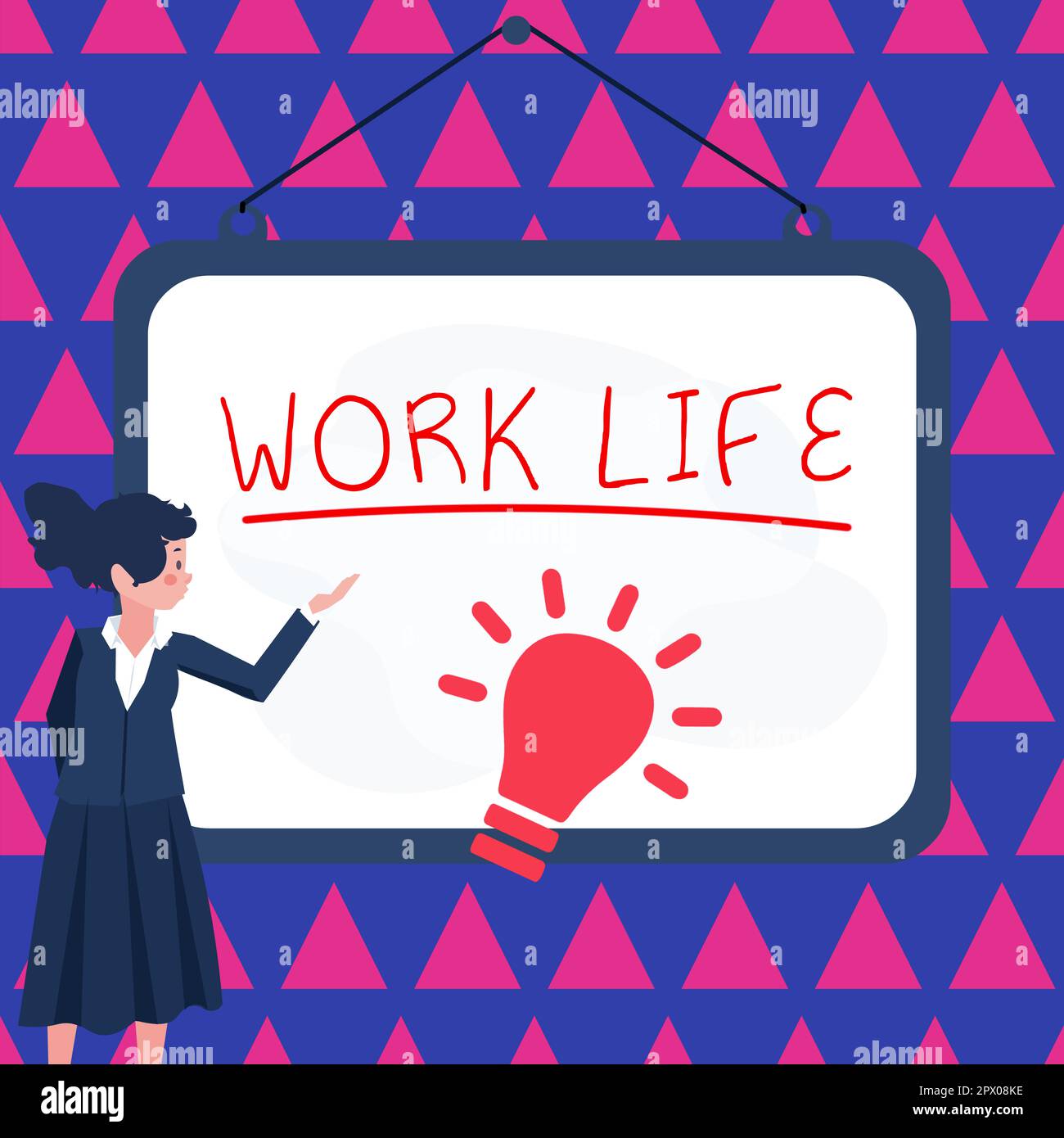 Text caption presenting Work Life, Word Written on An everyday task to ...