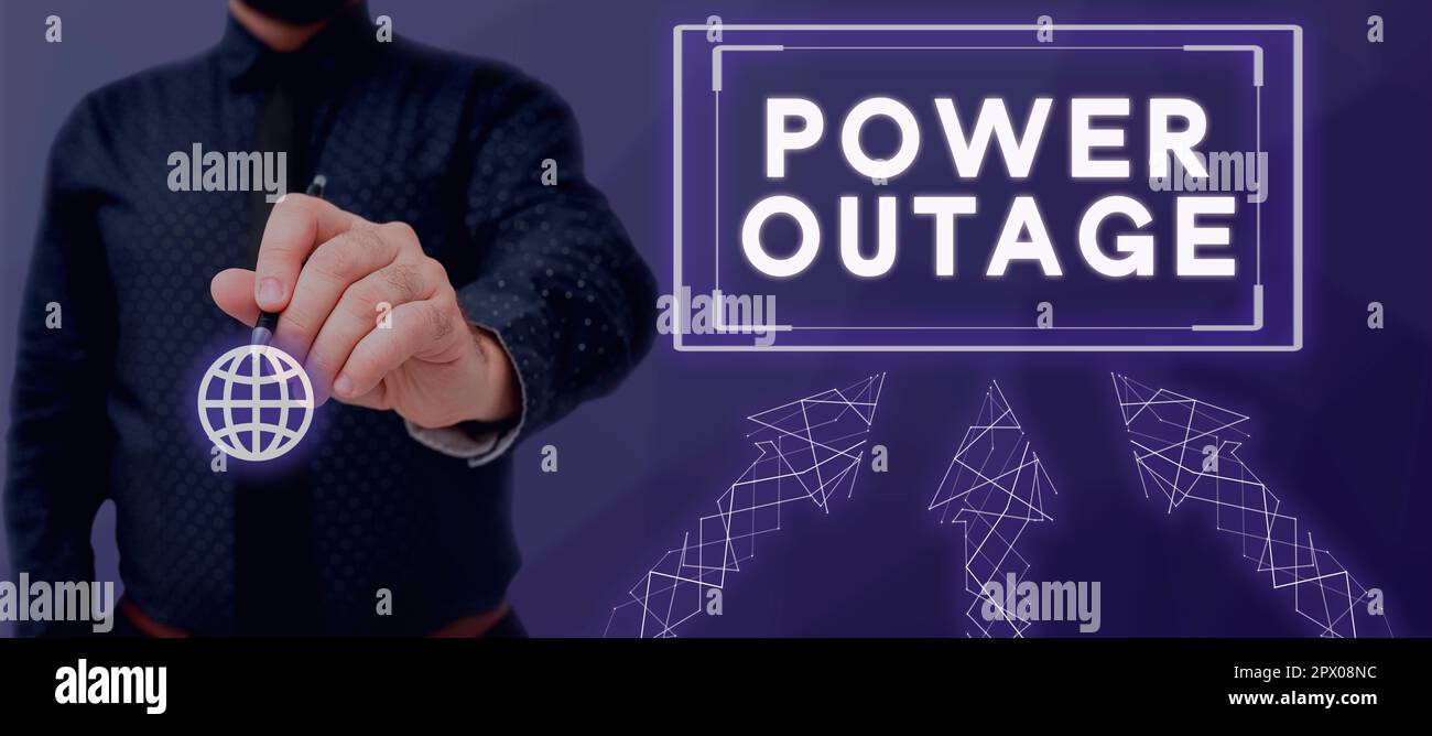 Conceptual display Power Outage, Business showcase The ability to ...