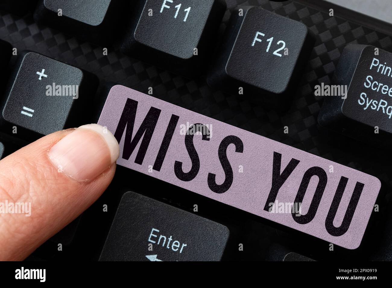 Handwriting text Miss You, Conceptual photo Longing for an important ...