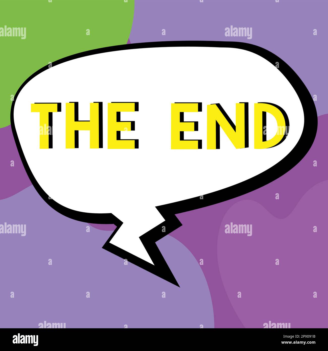 Hand writing sign The End, Concept meaning Final part of play ...