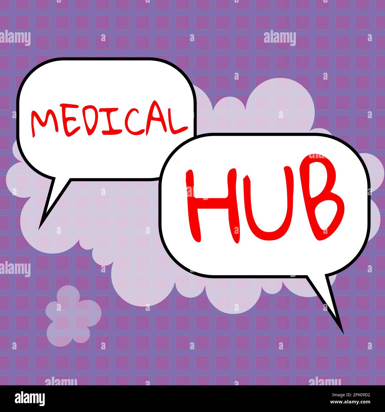 Hand writing sign Medical Hub, Conceptual photo Common connection point ...