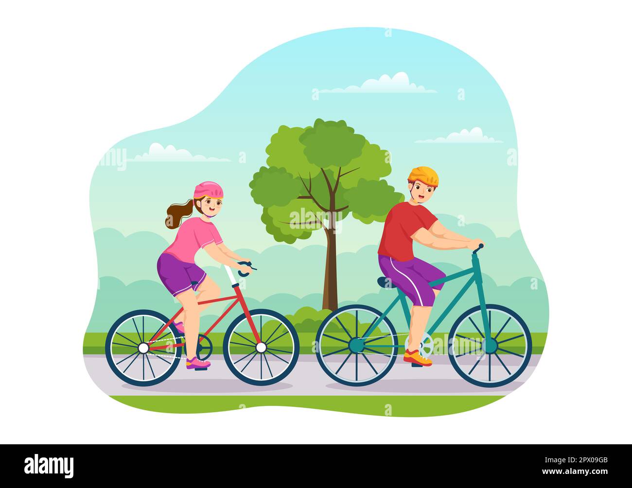 Biker in forest Cut Out Stock Images & Pictures - Alamy